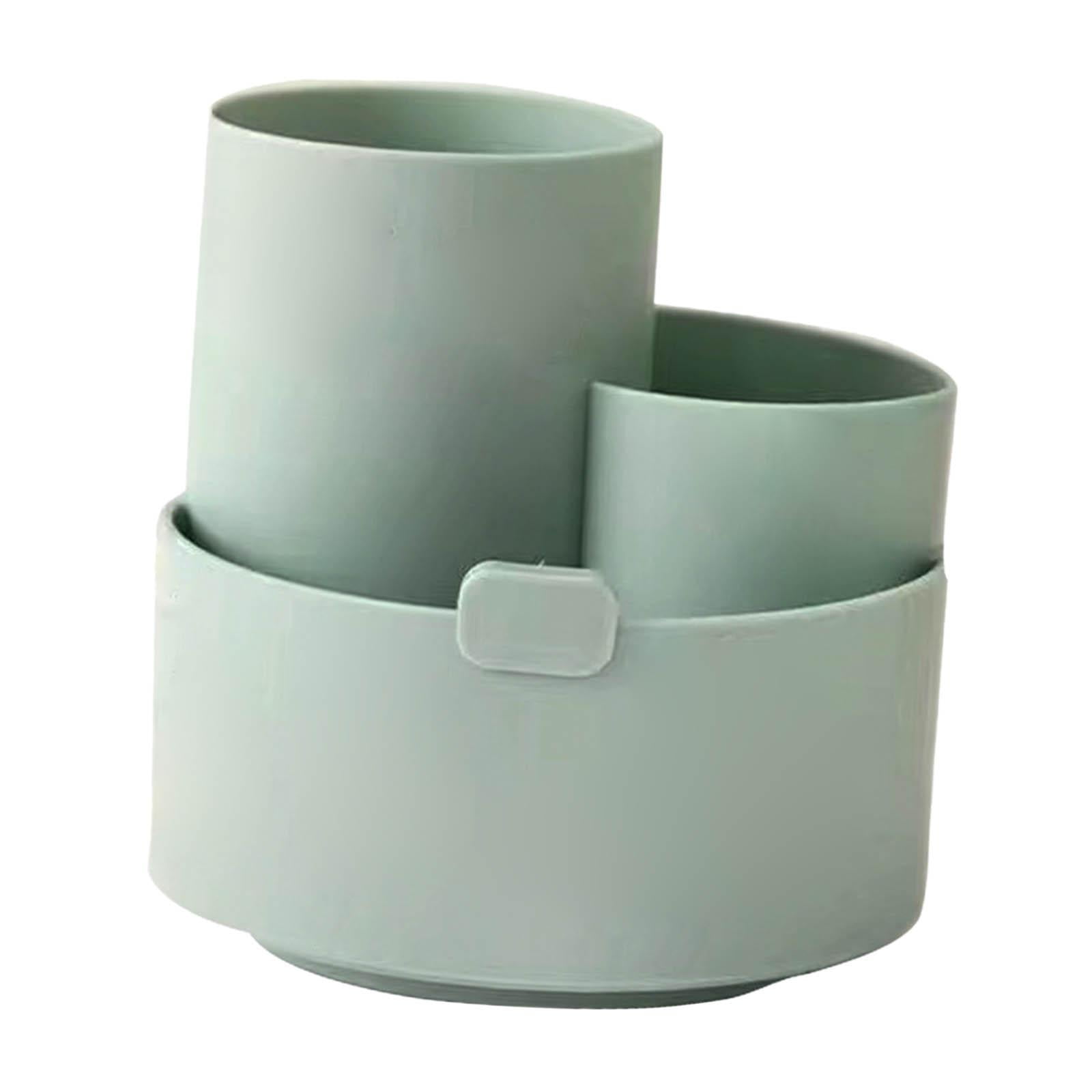 Rotating Pen Holder 3 Grids in Different Height, Rack, Pencil Pot ...