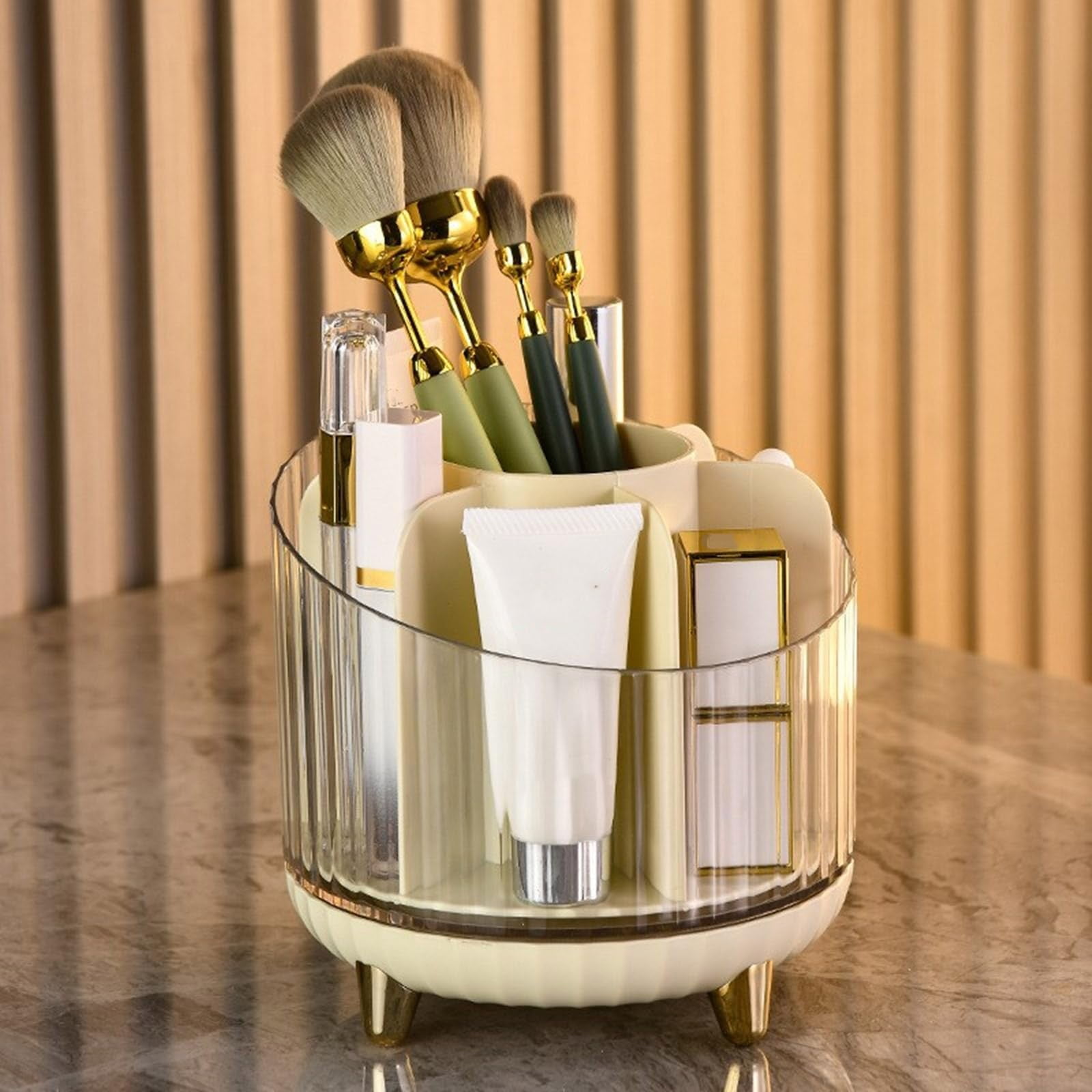 Rotating Pencil Holder, Desk Organizer with Multi-Compartment Design ...