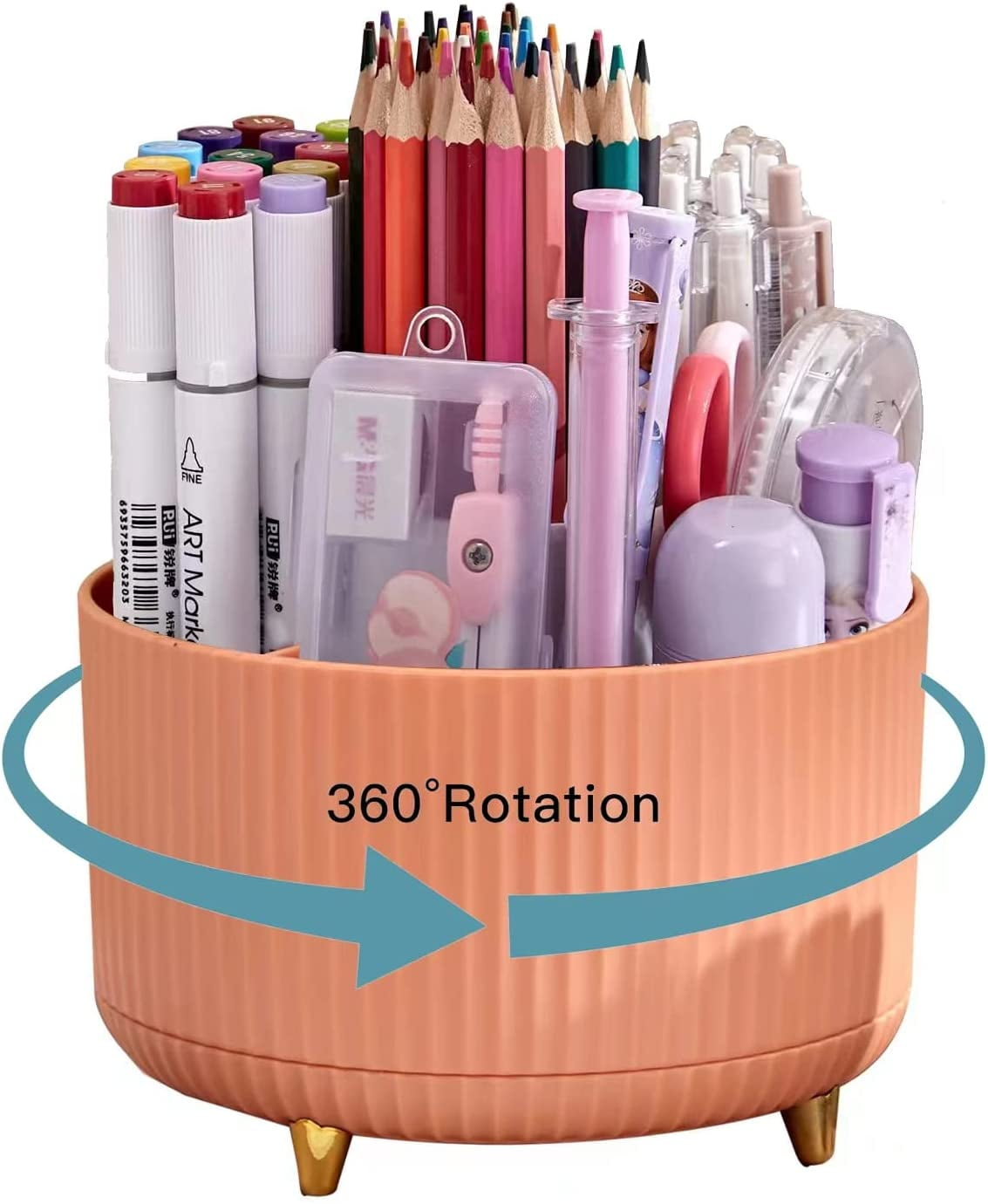 Rotating Pencil Holder Pen Holder for Desk 360 Degree Rotating Pen ...