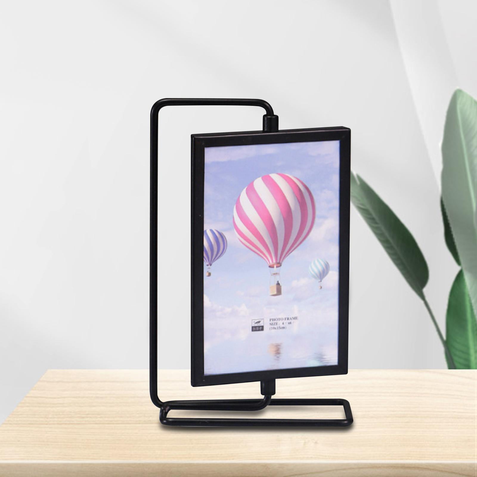 Rotating Photo Frame Decor Metal Bracket Photo Albums Memorial Frame ...