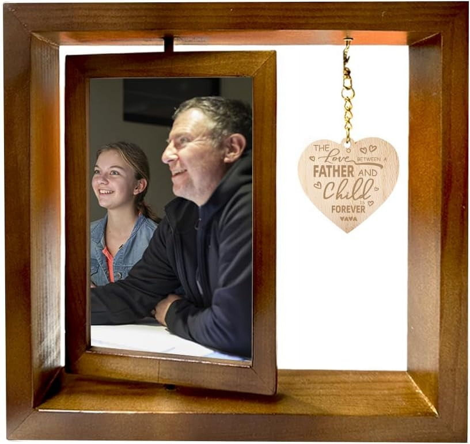 Rotating Photo Frame Memorial Picture Frames Dad Picture Frame Father's ...
