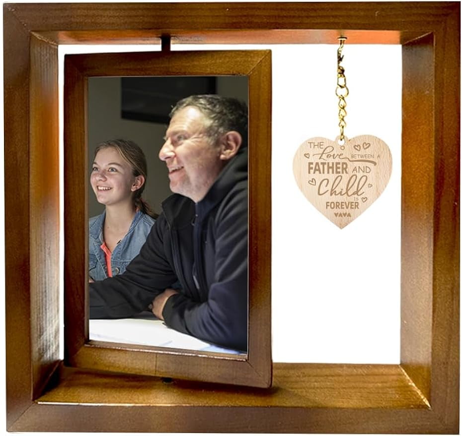 Rotating Photo Frame Memorial Picture Frames Dad Picture Frame Father's ...