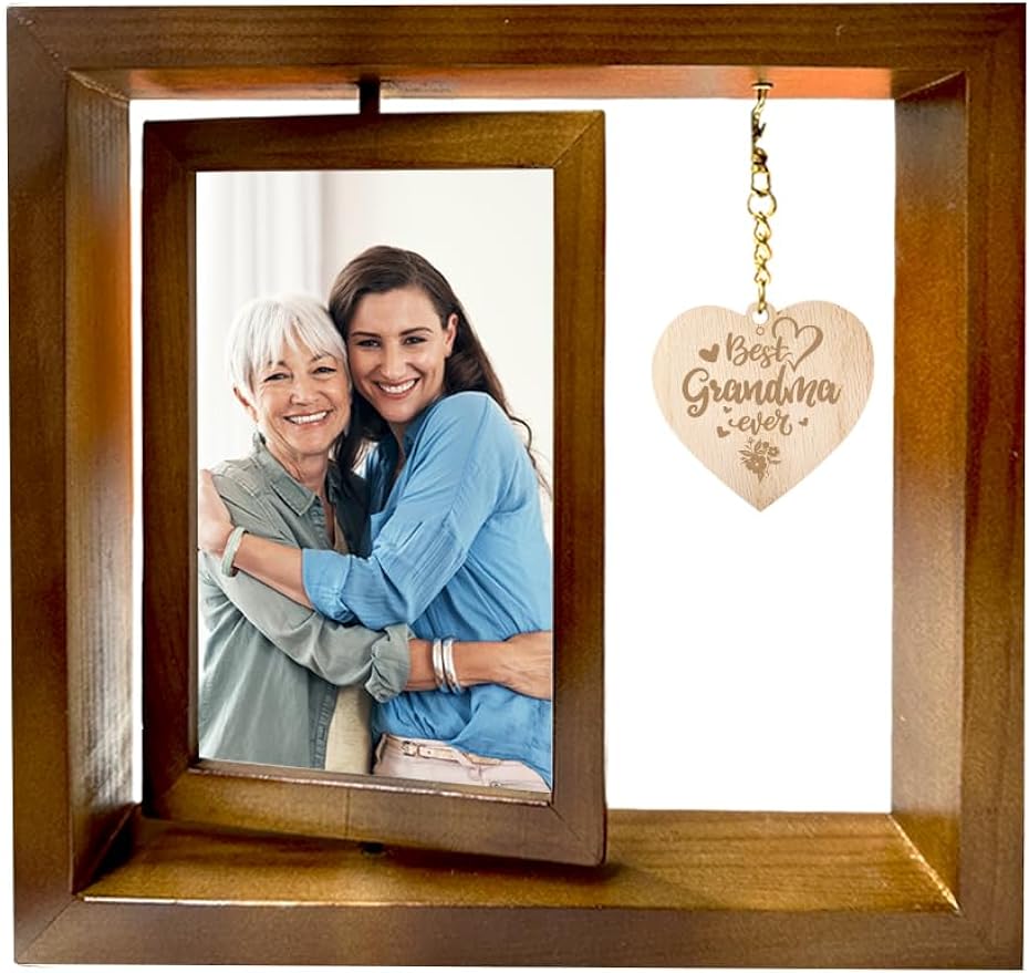 Rotating Photo Frame Memorial Picture Frames Grandma Picture Frame Best ...