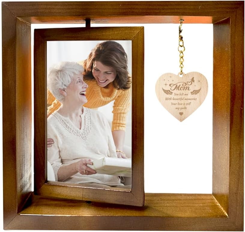 Rotating Photo Frame Memorial Picture Frames Mom Picture Frame Mother's ...