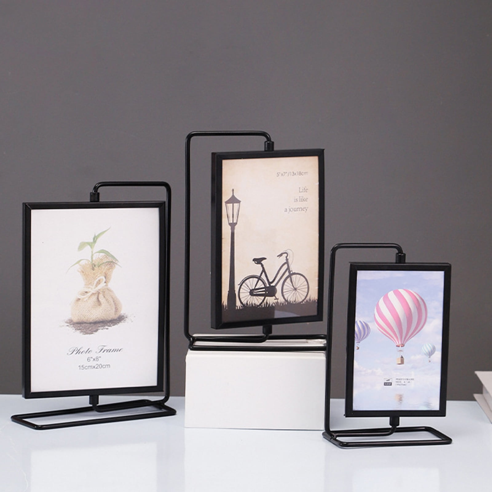 Rotating Photo Frame,Metal Photo Frame for Gift - Walmart.com
