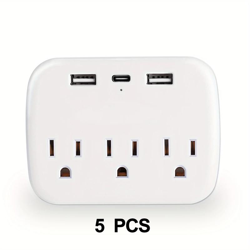 "Rotating Plug Surge Protector with 3 AC Outlets & 3 USB Ports (1 USB-C ...