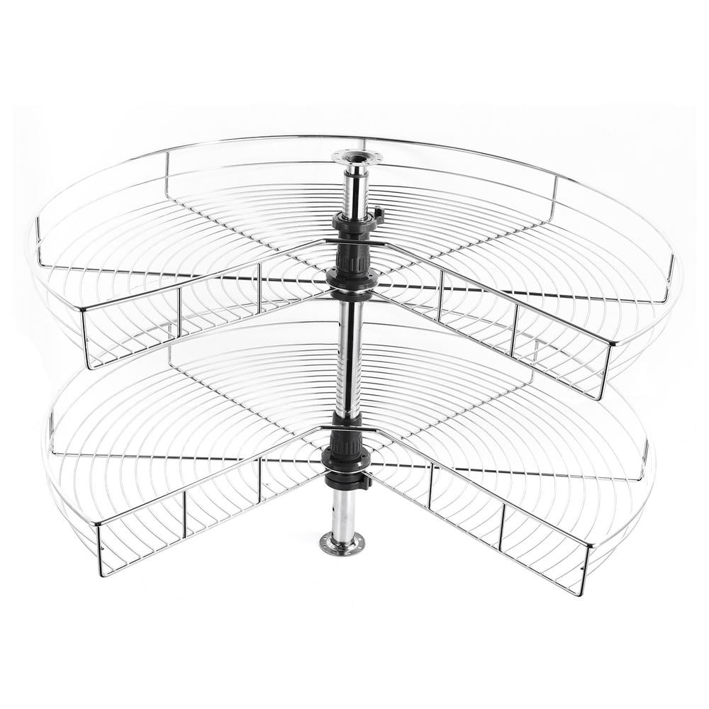 Rotating Rack 2-Tier Replacement Corner Cabinet,Replacement Shelves ...