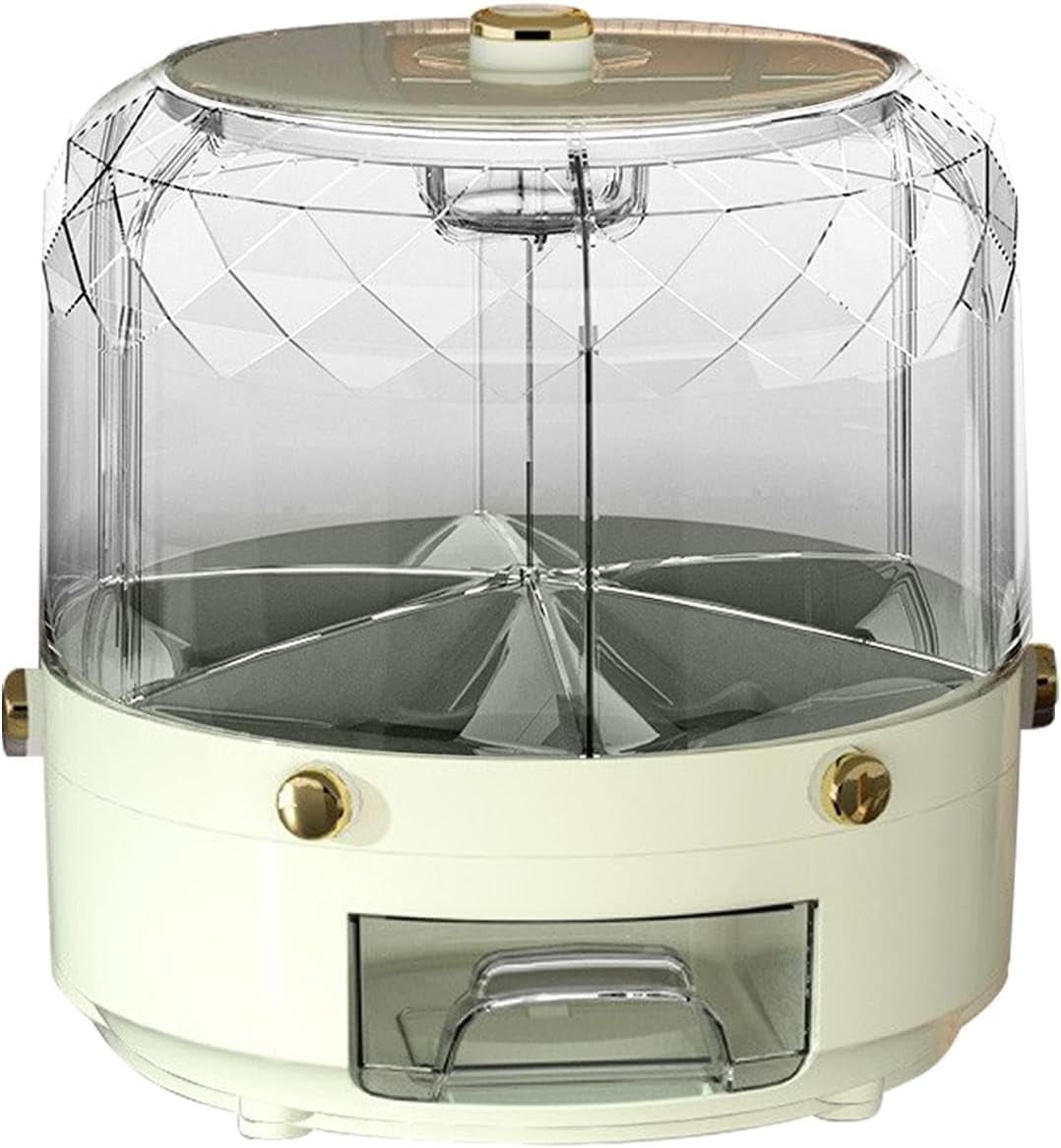 Rotating Rice Dispenser - Countertop Large Capacity Bean Container ...