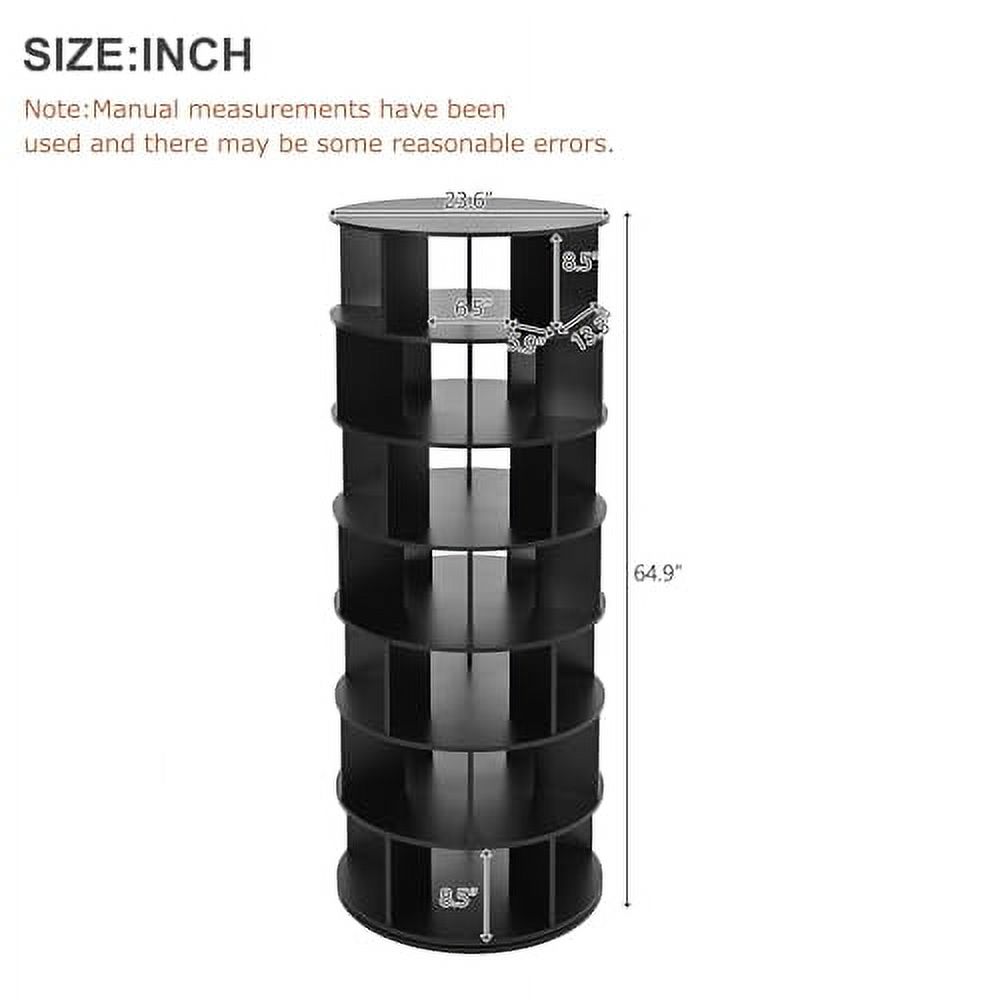 Rotating Shoe Rack Tower for Entryway, 7-Tier Spinning Shoe Shelf with ...