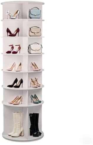 Rotating Shoe Rack Tower – Spinning Shoe & Handbag Storage Organizer ...