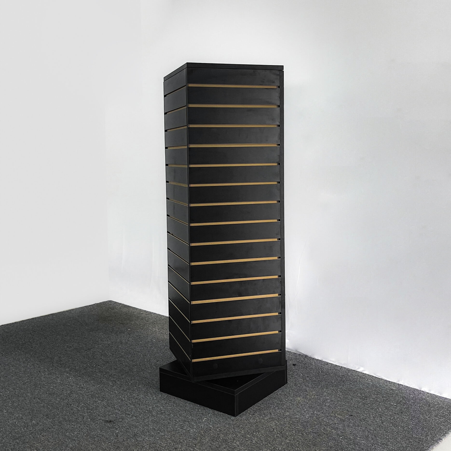 Rotating Slatwall Display Cube – Heavy Duty Merchandiser Stand for Clothing and Accessories ...