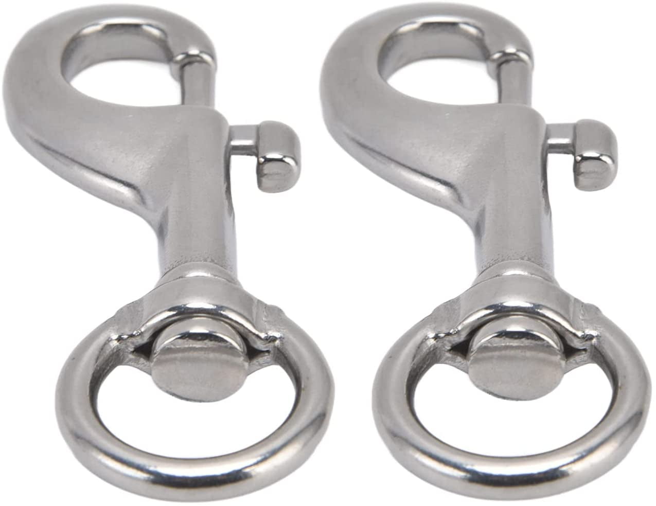 Rotating Snap Hook, 2Pcs Stainless Steel 316 Marine Grade Scuba Diving ...