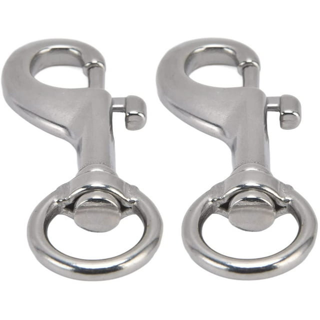 Rotating Snap Hook, 2Pcs Stainless Steel 316 Marine Grade Scuba Diving ...