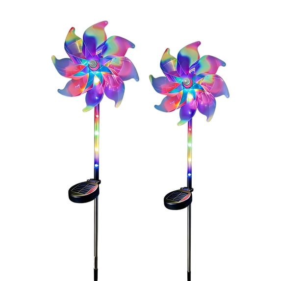 Rotating Solar Panel Windmill Light With Rotating Blade For Garden ...