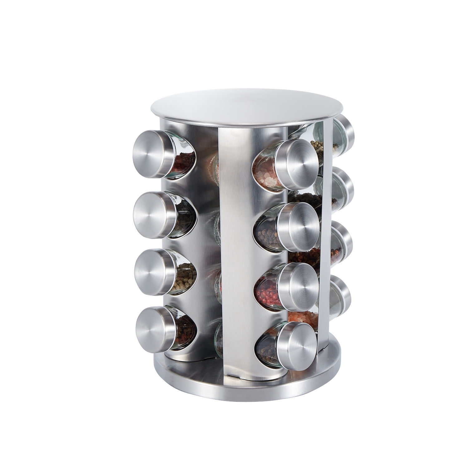 Rotating Spice Rack with 16 Jars, Revolving Spice Rack Organizer for ...