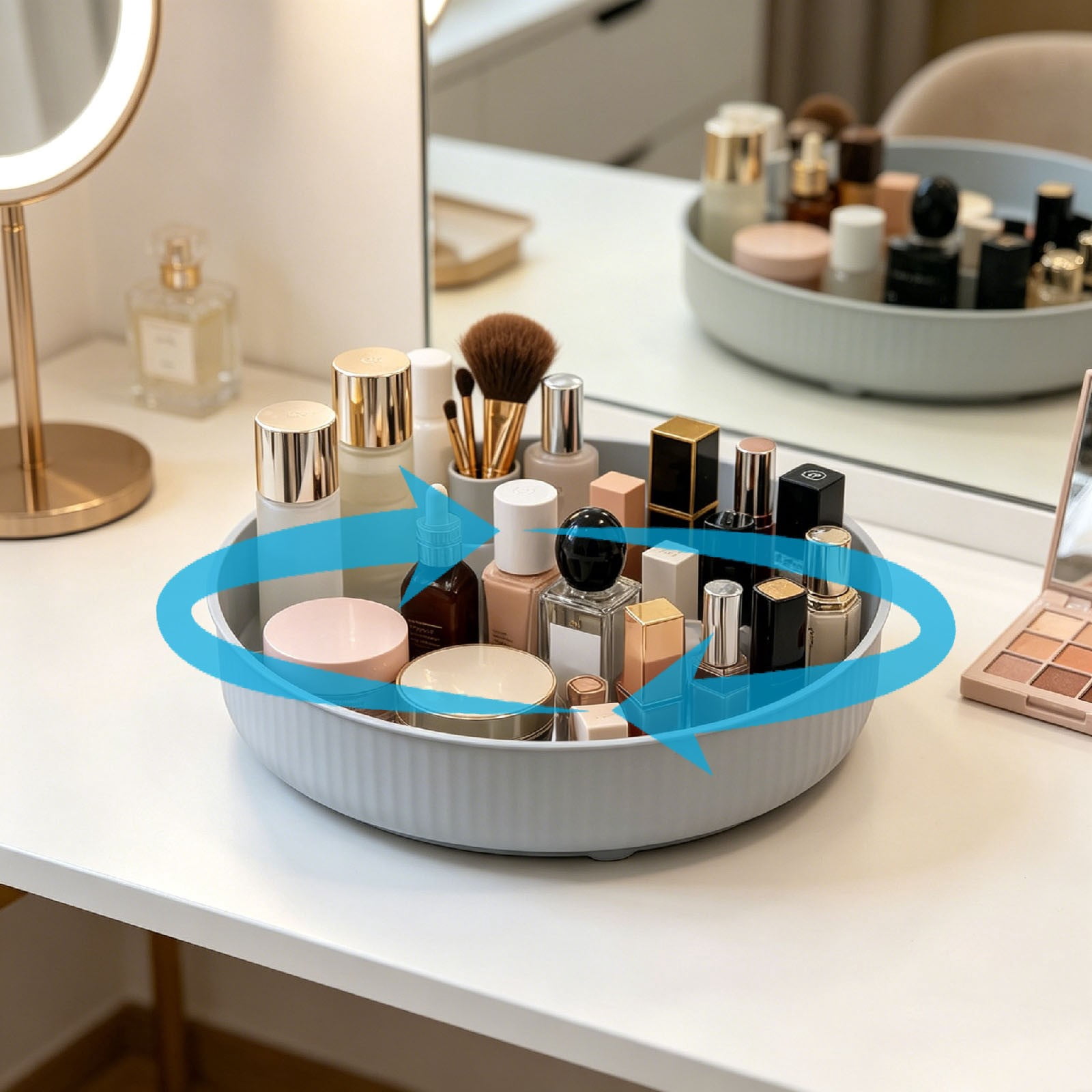 Rotating Spice Rack 360° Turntable Organizer for Kitchen Countertop ...