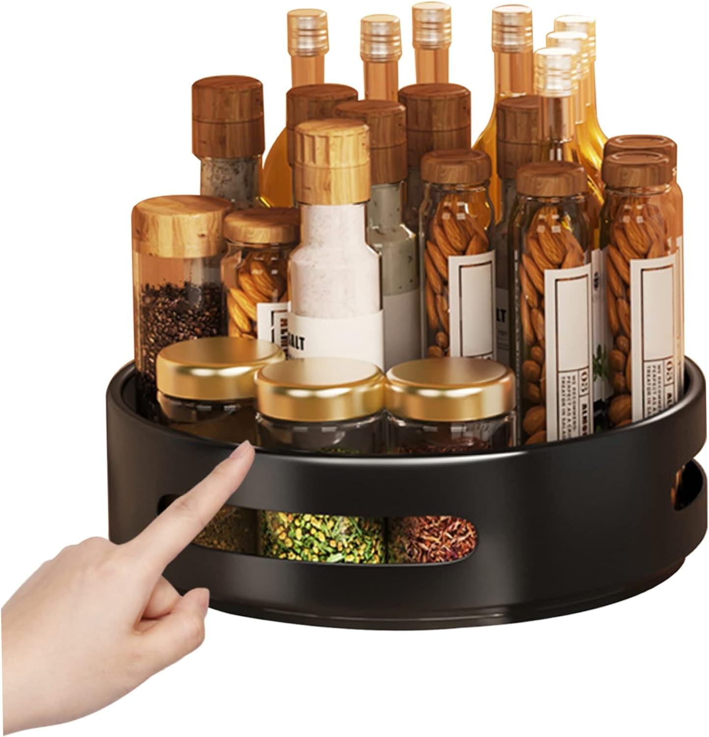Rotating Spice Rack for Kitchen Spice Organiser Multi-function ...