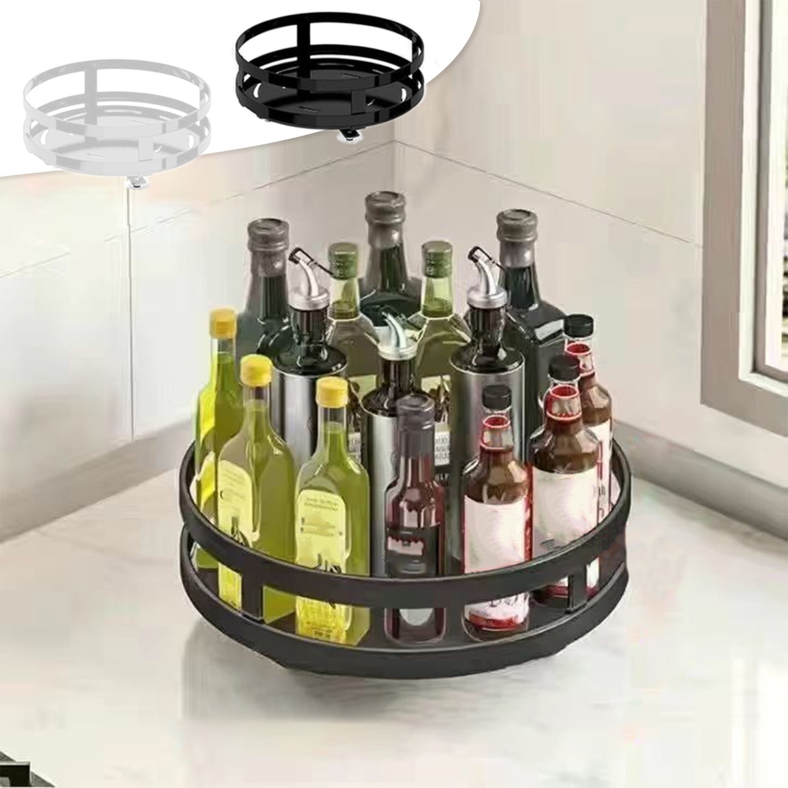 Rotating Spice Shelf, Countertop Storage Rack, 360-Degree Rotation ...