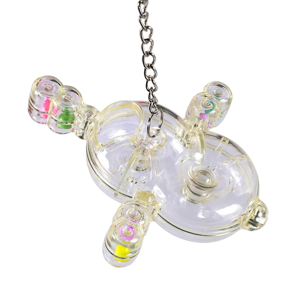 Rotating Spinner Parrots Feeder Toy Clear Spinner Feeding Station with ...