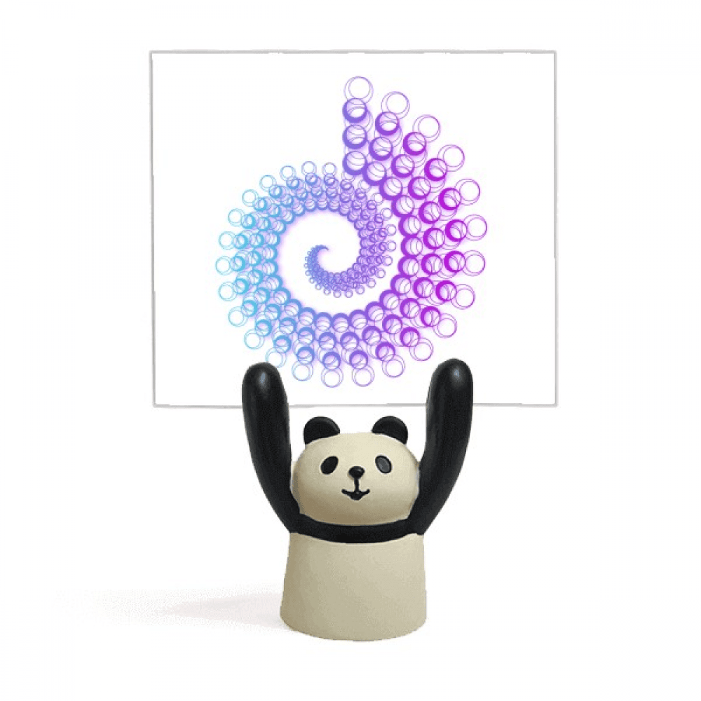 Rotating Spiral Cycle Bubbles Memo Holder Cartoon Animal Panda Stand ...