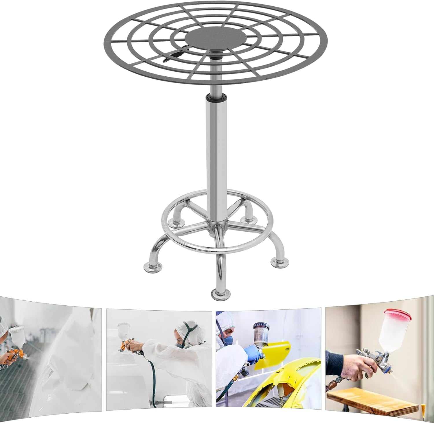Rotating Spray Paint Rack, 19.3In D - 360°Rotatable Stable Paint Rack ...
