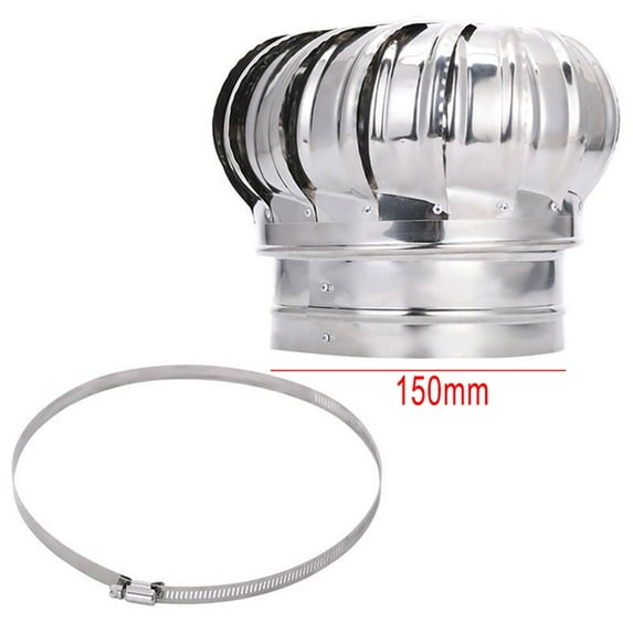 Rotating Stainless Steel Chimney Cowl Cap - Windproof & Rain Protection ...