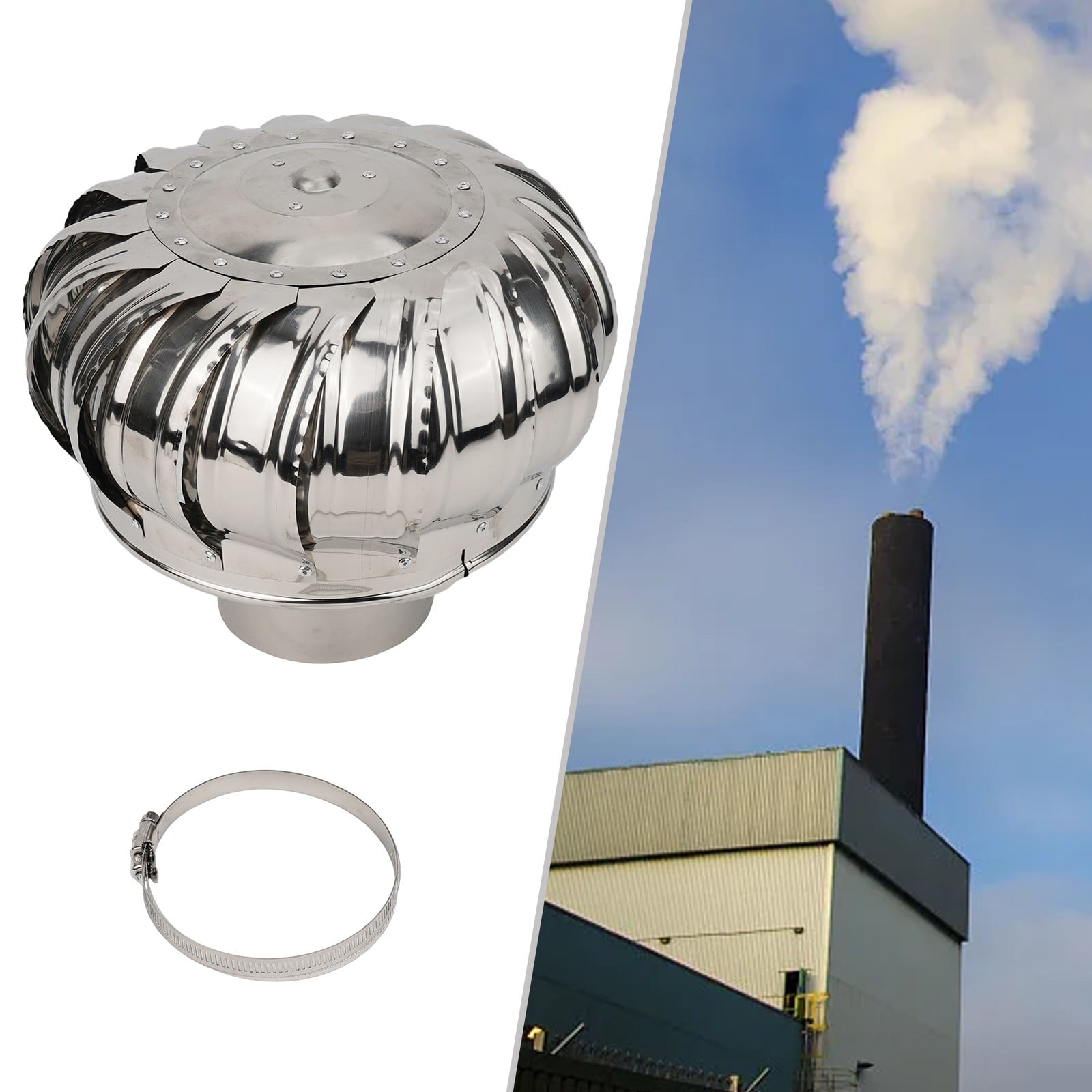 Rotating Stainless Steel Chimney Cowl Cap for Flue Pipe Protection and ...