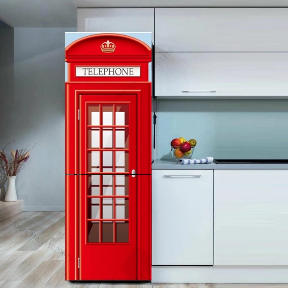 Rotating Stairs Fridge Stickers Adhesive Full Door Cover for ...