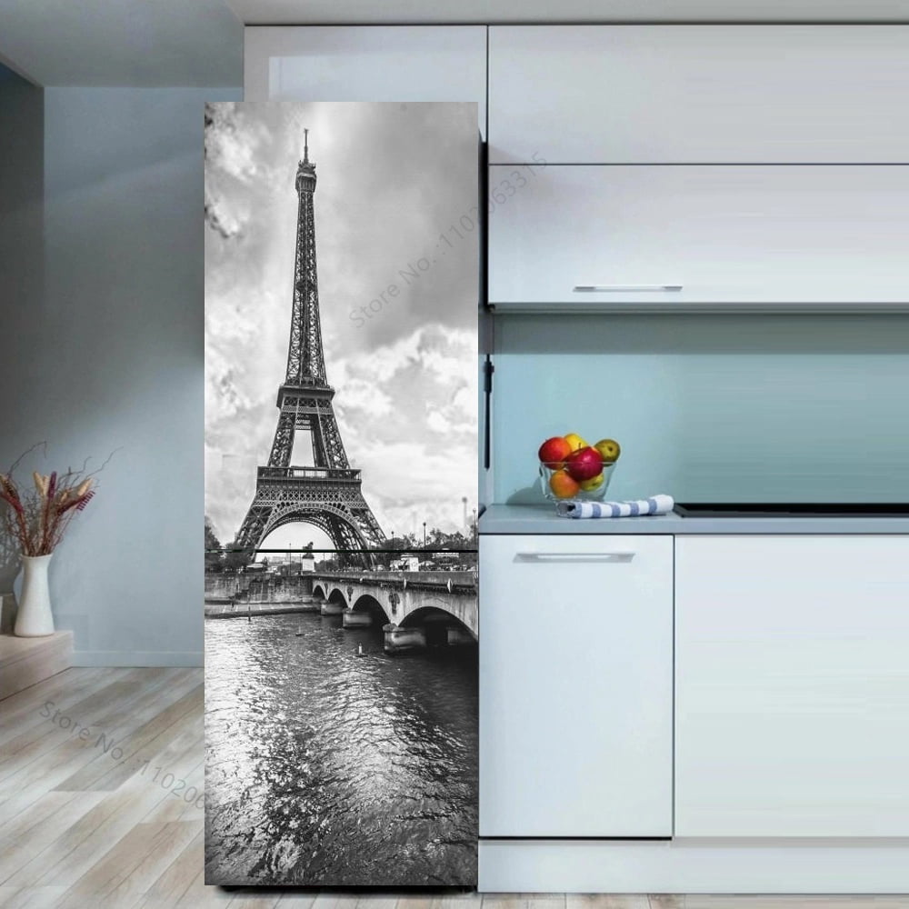 Rotating Stairs Fridge Stickers Adhesive Full Door Cover for ...