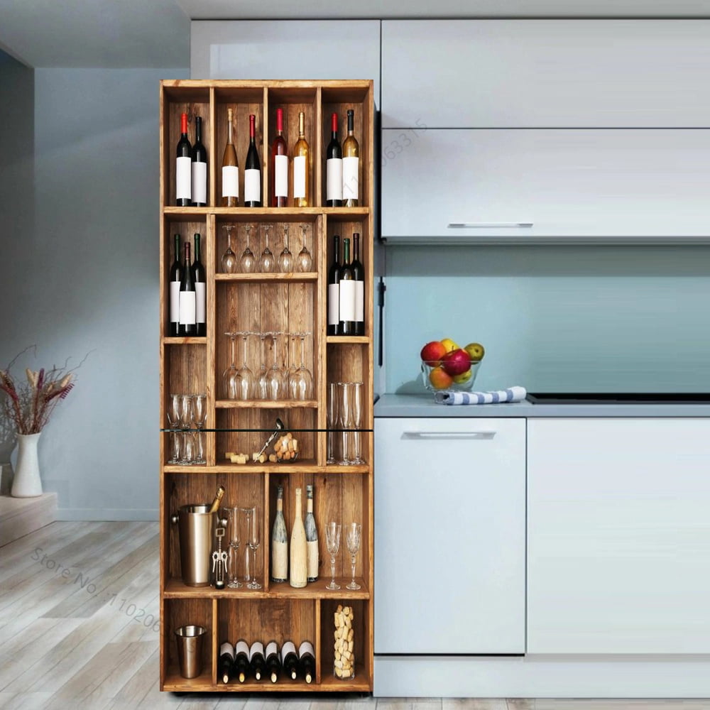 Rotating Stairs Fridge Stickers Adhesive Full Door Cover for ...