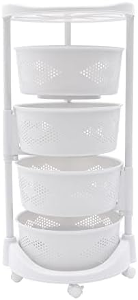 Rotating Storage , 4-Tier Rotating Fruit Basket Racks for Kitchen ...