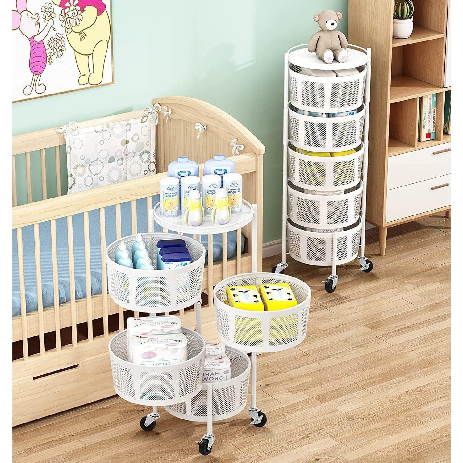 Rotating Storage Rack Kitchen Storage Basket Fruit Vegetable Basket ...