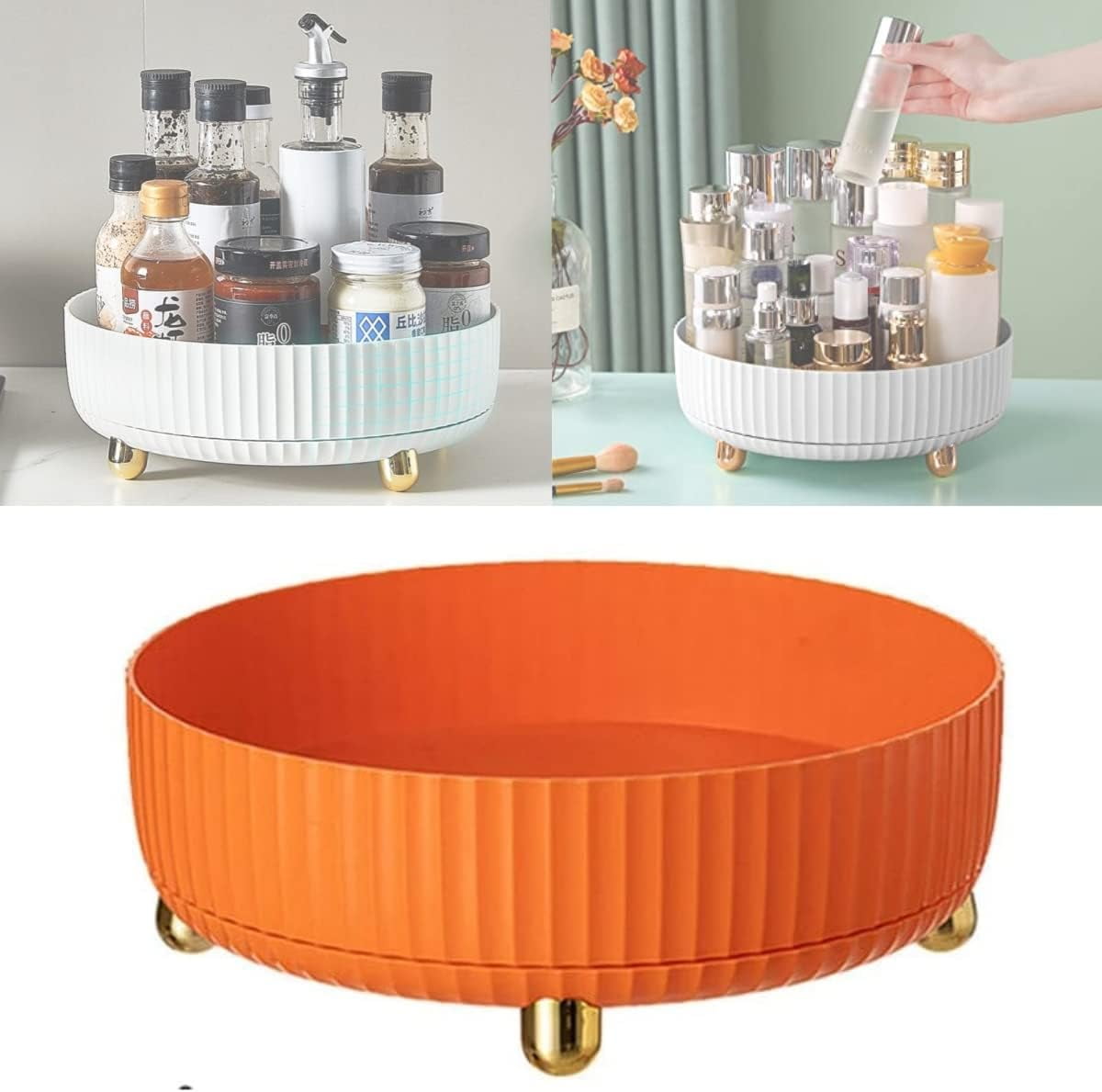 Rotating Storage Rack, Lazy Susan Organizer Rotating Spice Rack ...