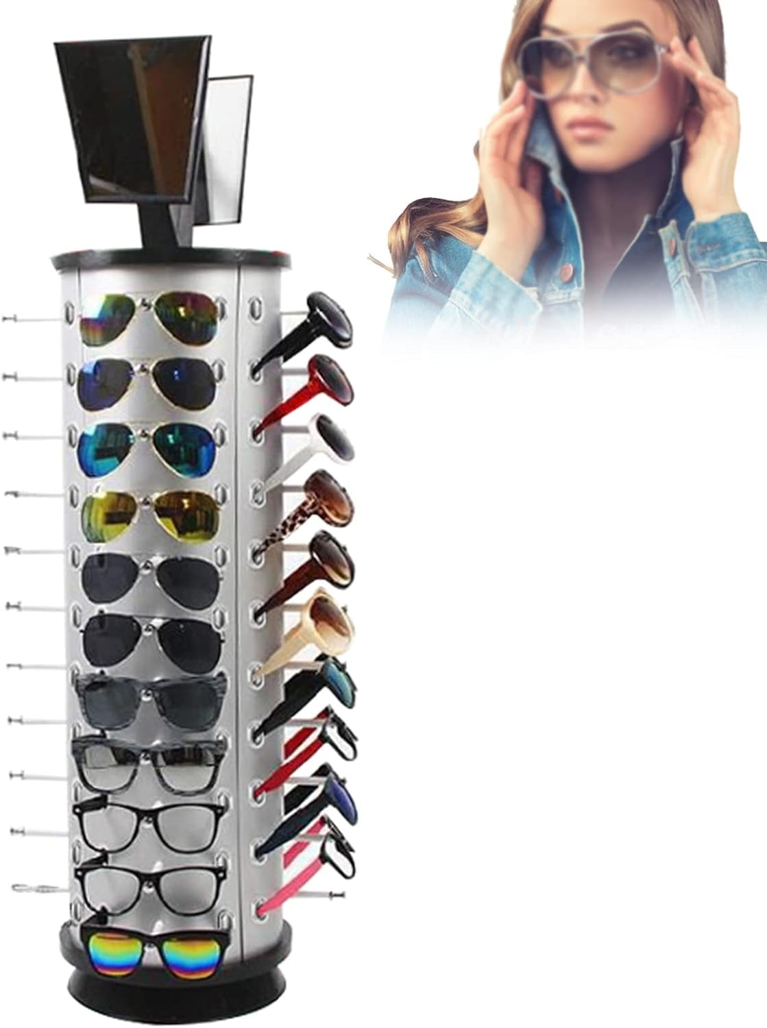 Rotating Sunglass Organizer Sunglasses Display Rack, Commercial Holder ...