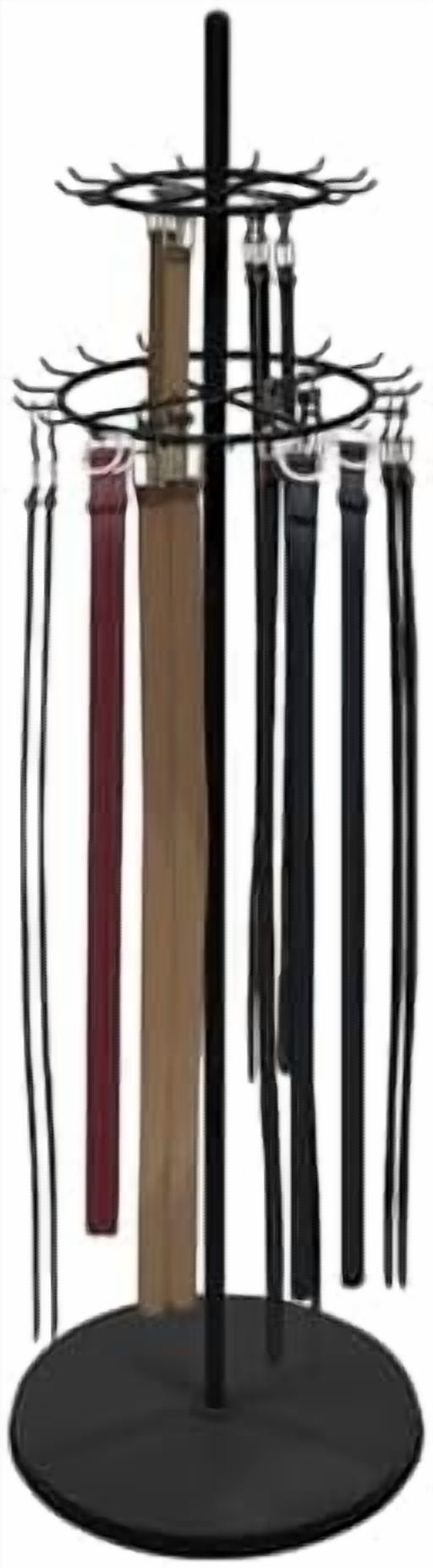 Rotating Tie Rack,Free Standing Belt Display Shelf with Adjustable Feet ...