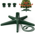 Rotating Tree Stand, 25' Green 360-Degree rotating christmas tree stand ...