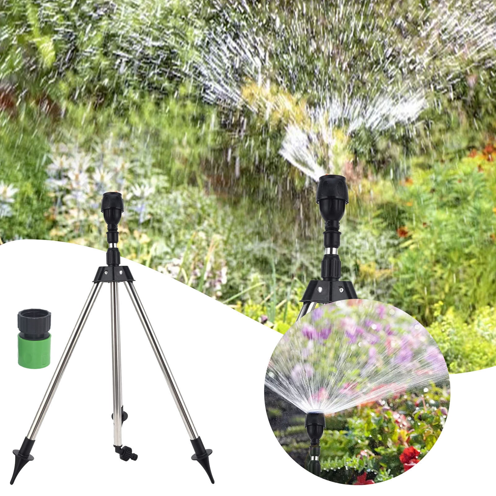Rotating Tripod Sprinkler 360 Automatic Rotating Irrigation Watering ...