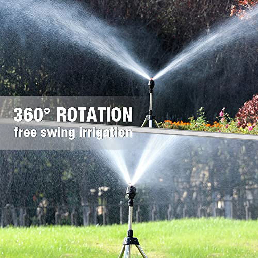 Rotating Tripod Sprinkler, 360 Degree Automatic Rotating Irrigation ...