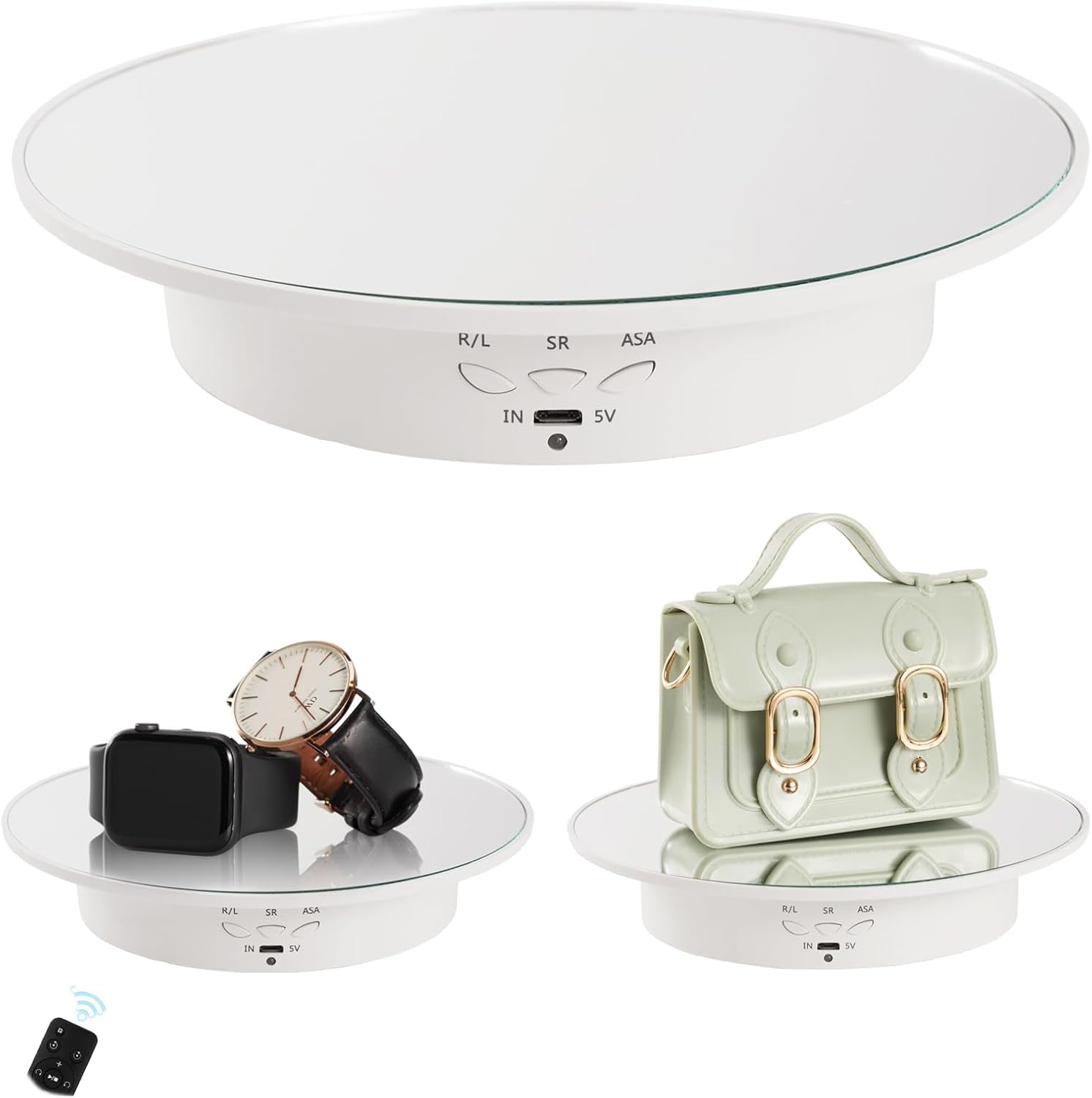 Rotating Turntable Display Stand White Spinning Stand for Product Shows ...