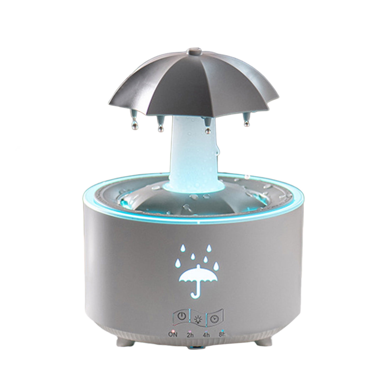 Rotating Umbrella Diffuser with Water Droplets 7 Color LED Aromatherapy ...