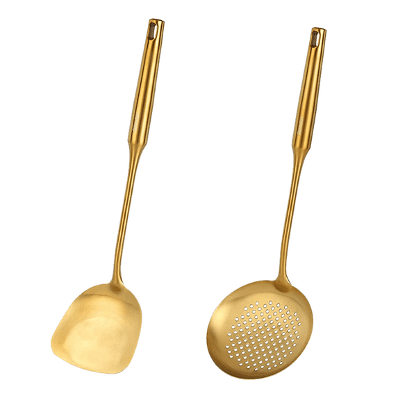 Rotating Utensil Holder Stainless Steel Cooking Utensils Set,2 PC Gold ...