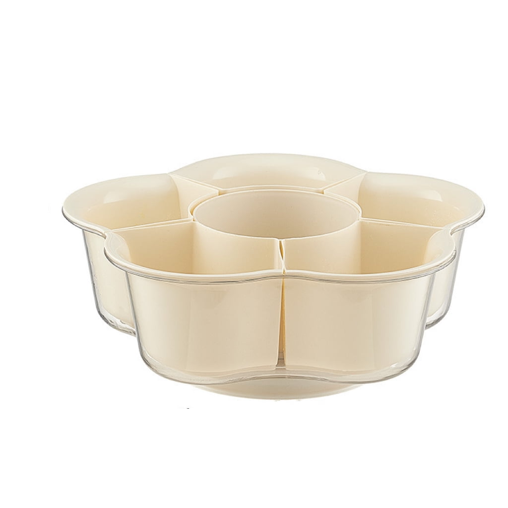 Rotating Vegetable Tray 2 Tier Divided Serving Platter with Colander ...