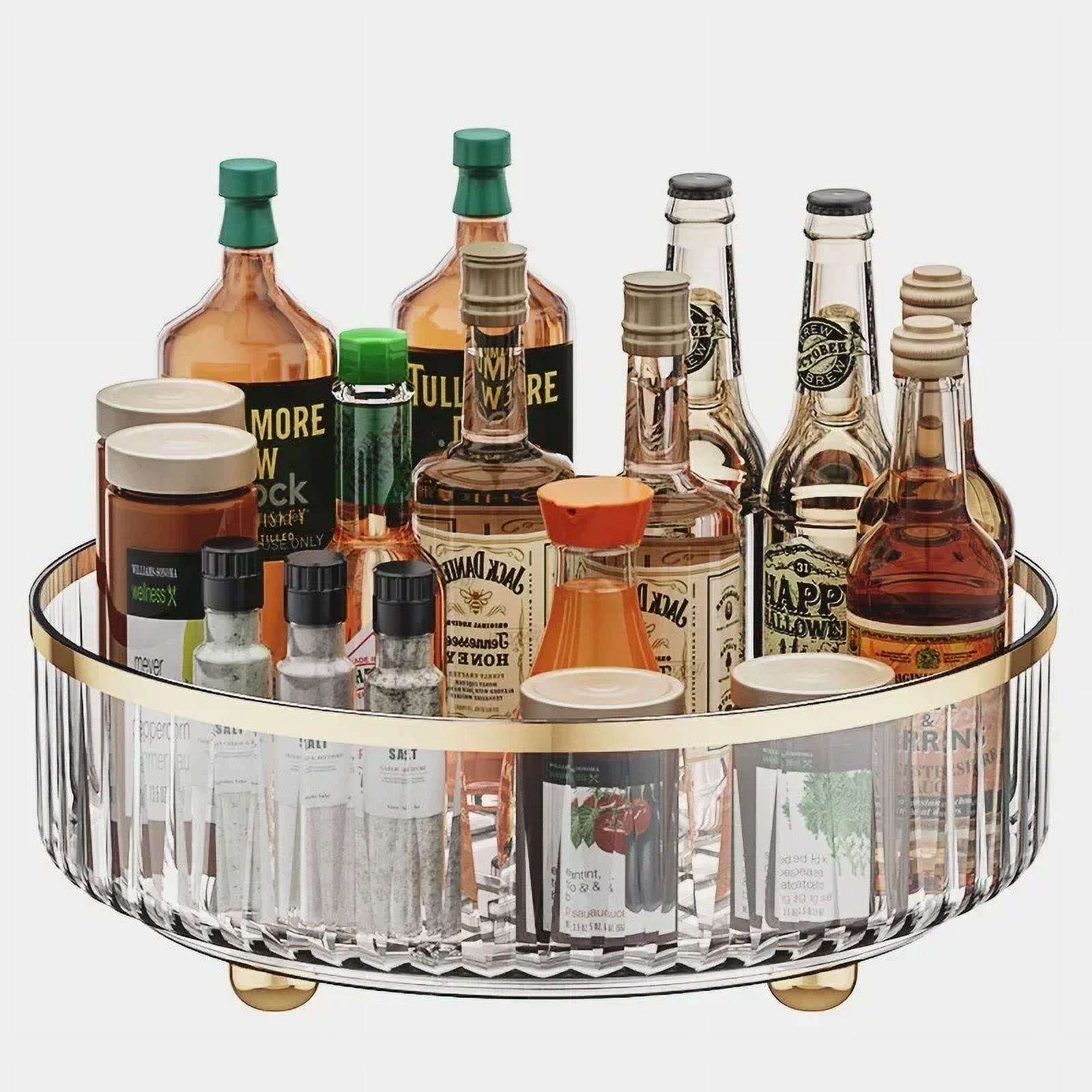 Rotating Vinegar Oil and Salt Storage Rack Kitchen Spice Rack for ...