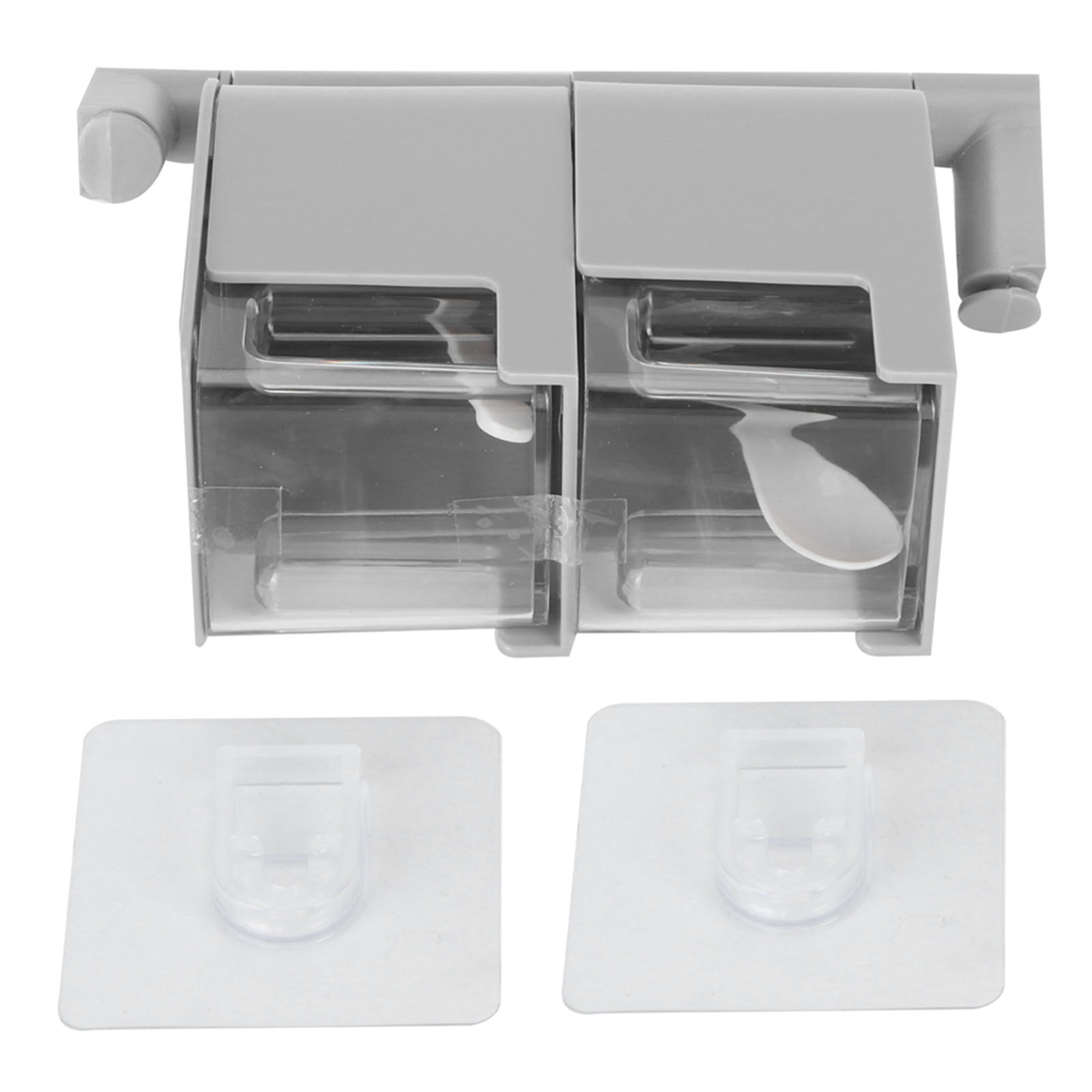 Rotating Wall-Mounted 2-Level Spice Box, No-Punch Design for Kitchen ...