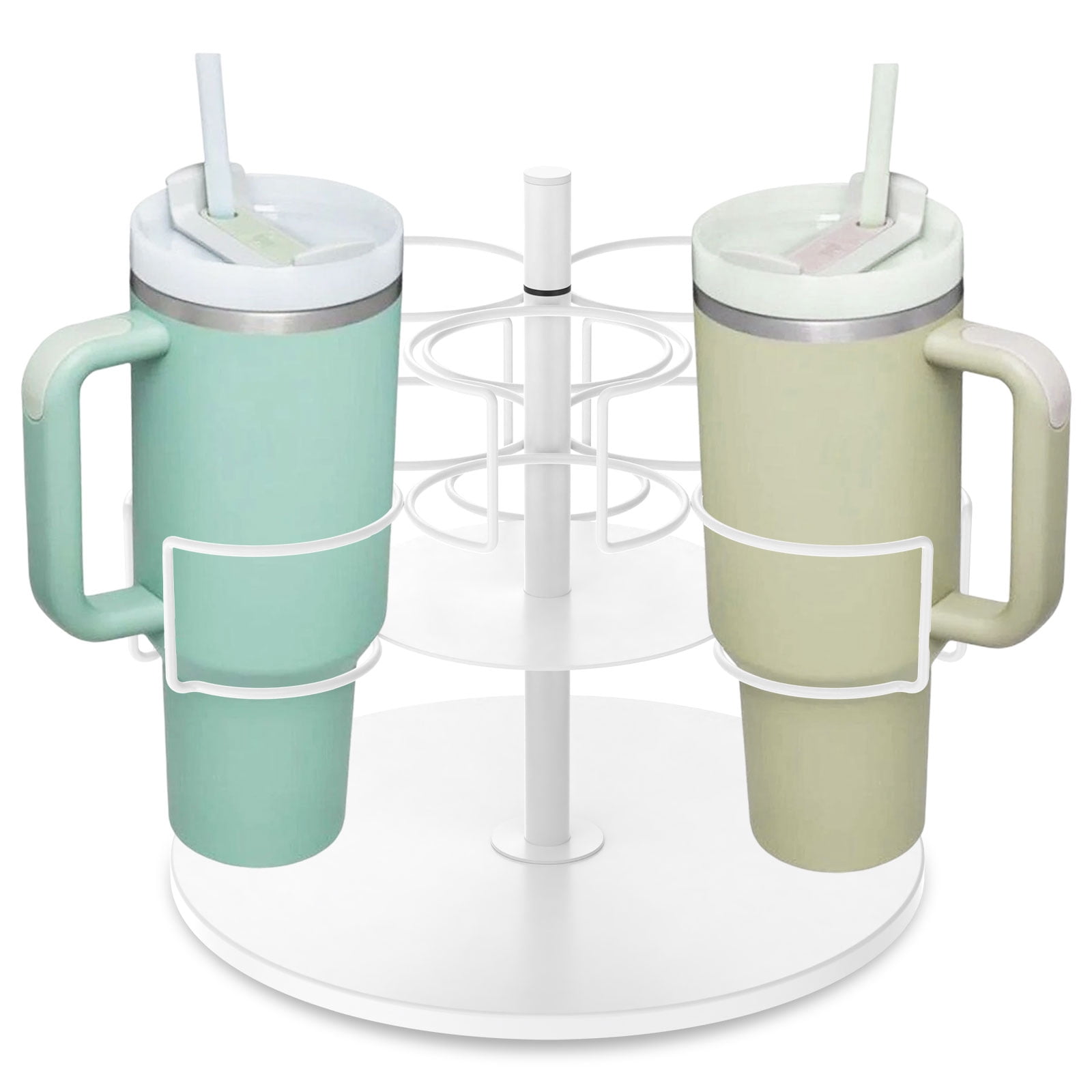 Rotating Water Bottle Organizer Double Rotating Cup Holder Stable ...