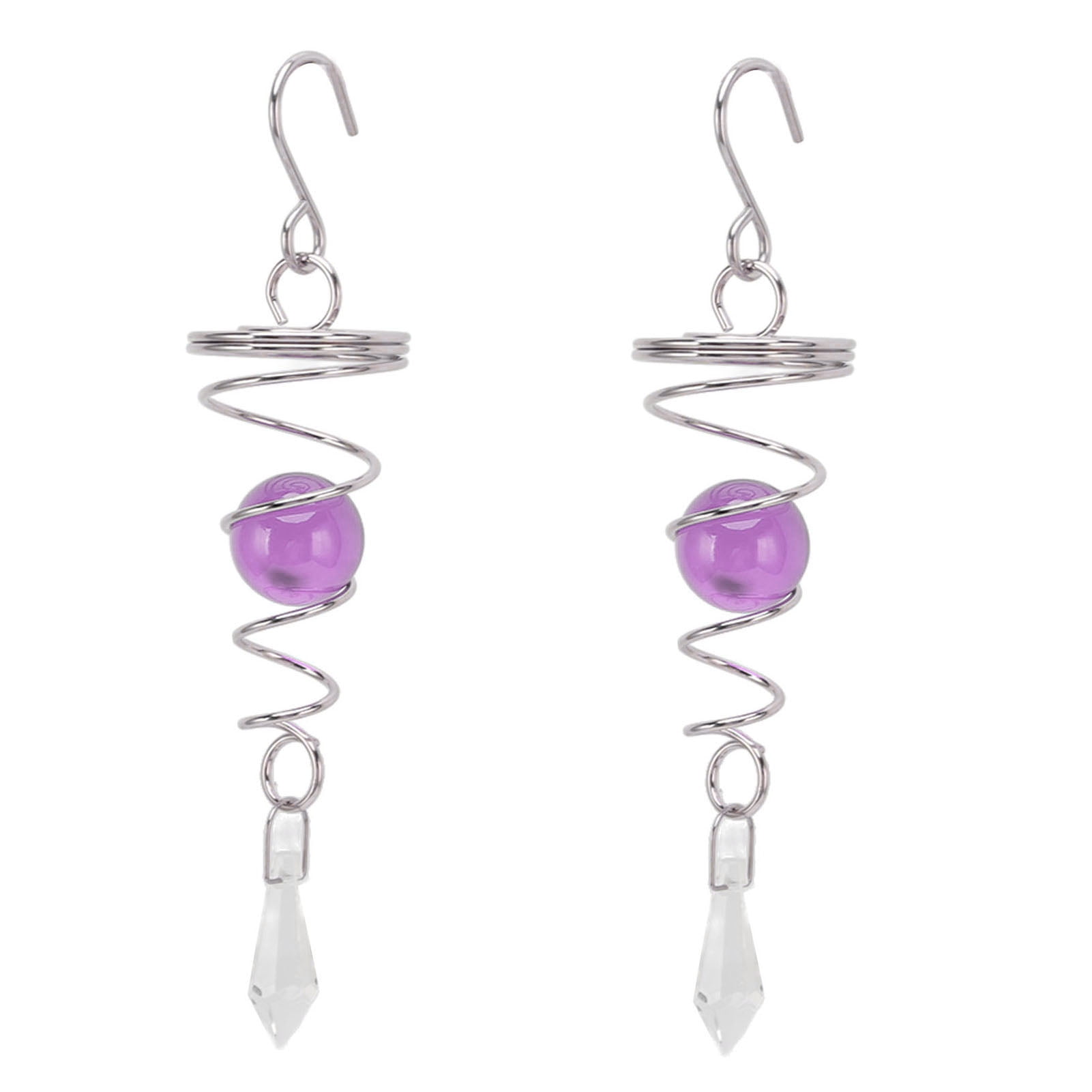 Rotating Wind Chimes, 2Pcs Stainless Steel Spiral Spinners For Garden ...