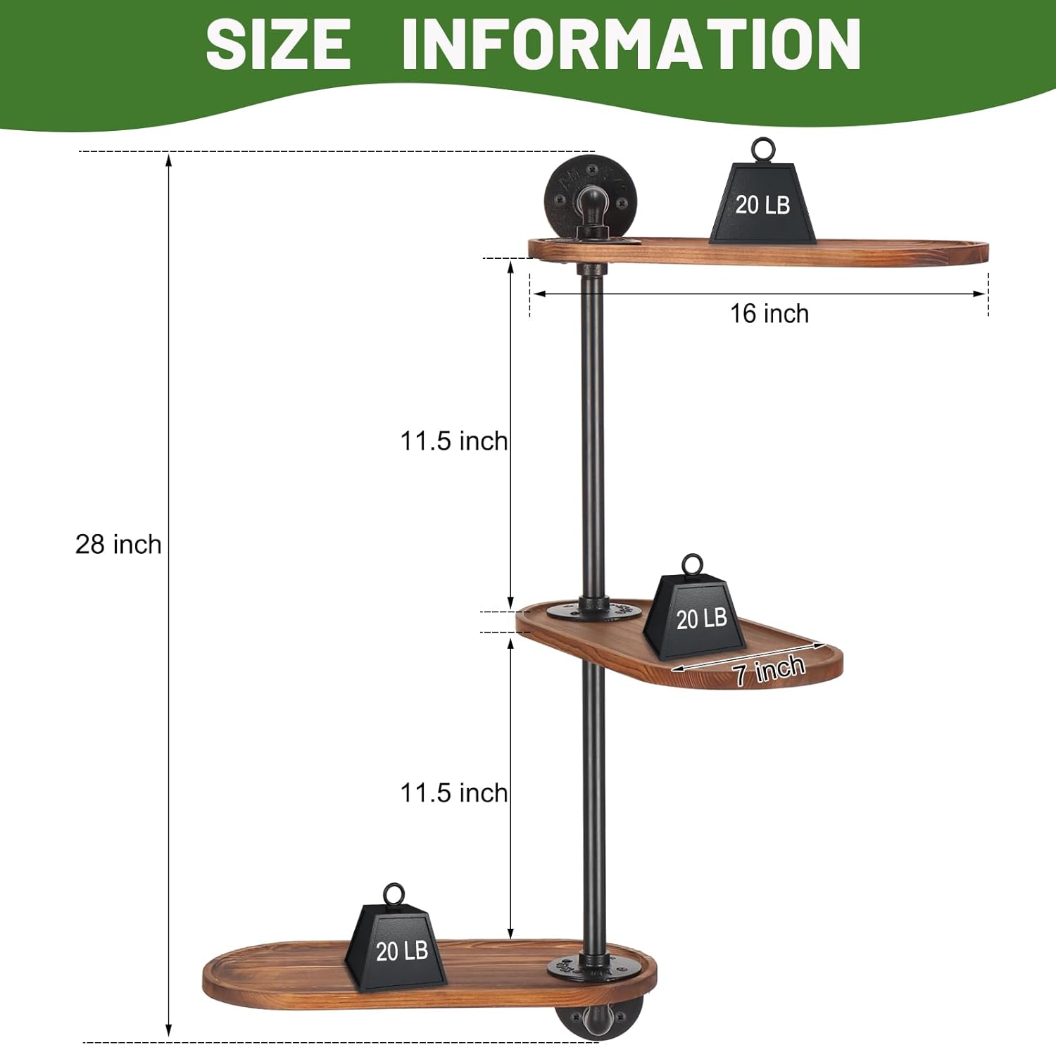 Rotating Window Plant Shelves 3 Tier Rustic Window Plant Stand Wooden ...