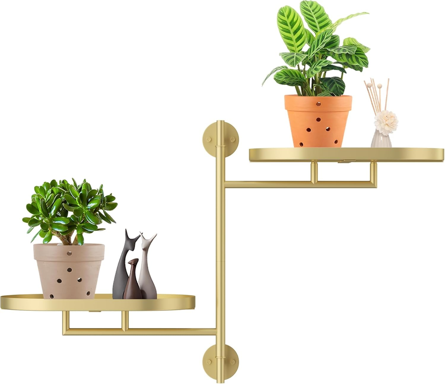 Rotating Window Shelves for Multiple Plants Indoor,2-tier Metal Corner ...