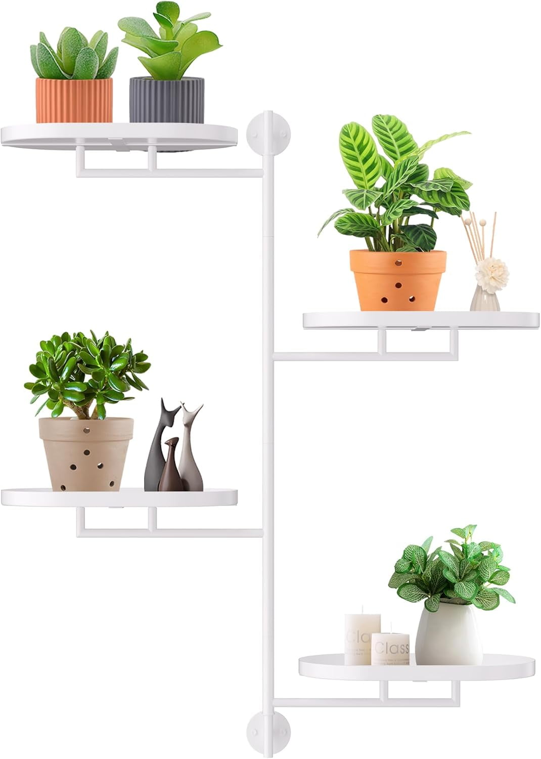 Rotating Window Shelves for Multiple Plants Indoor,4-tier Metal Corner ...
