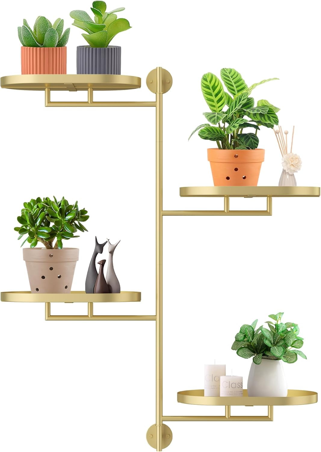 Rotating Window Shelves for Multiple Plants Indoor,4-tier Metal Corner ...